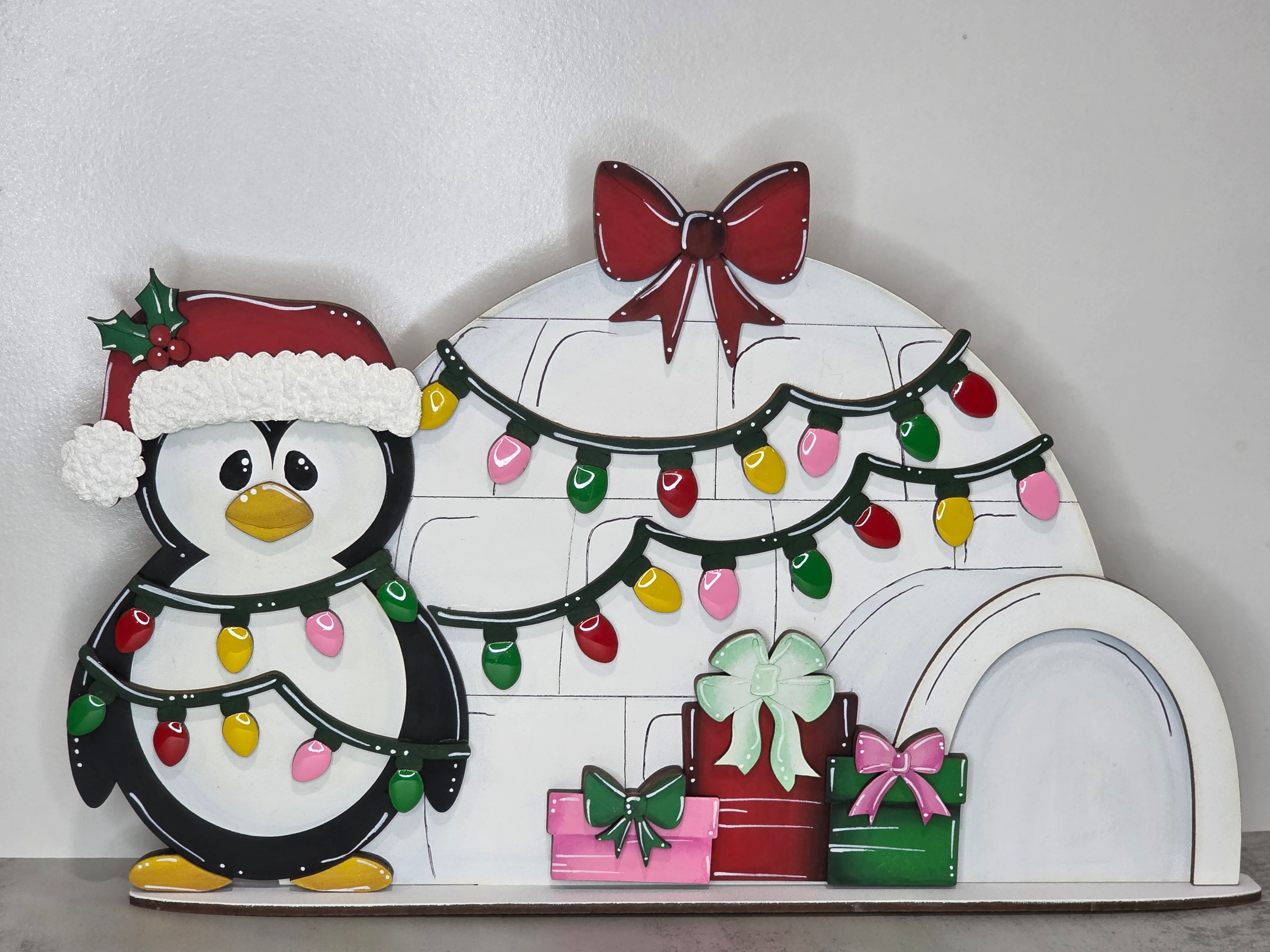 DIY Kit - Christmas Penguin and Igloo – Kinney Laser Crafts & Woodworks